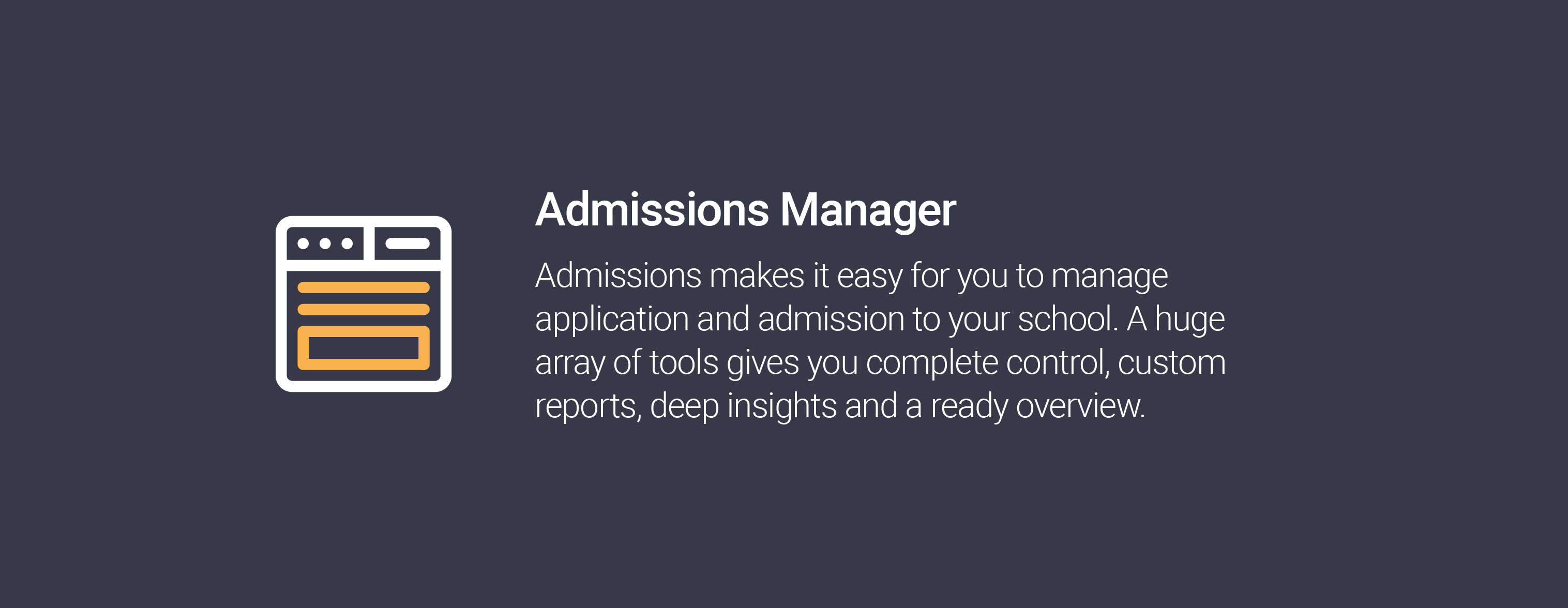 Admissions Manager - iSAMS